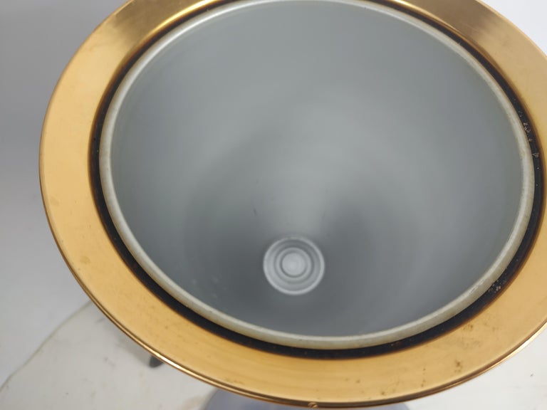 Mid-Century Modern Sculptural Atomic Rocket Ship Aluminum Ice Bucket at ...