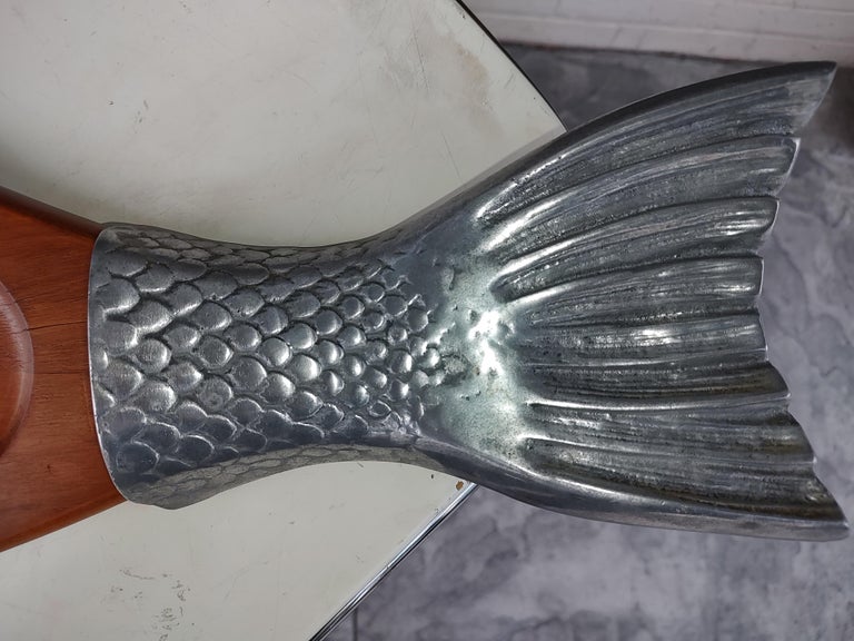 Mid-Century Modern Sculptural Fish Cheese Serving Board For Sale at 1stDibs