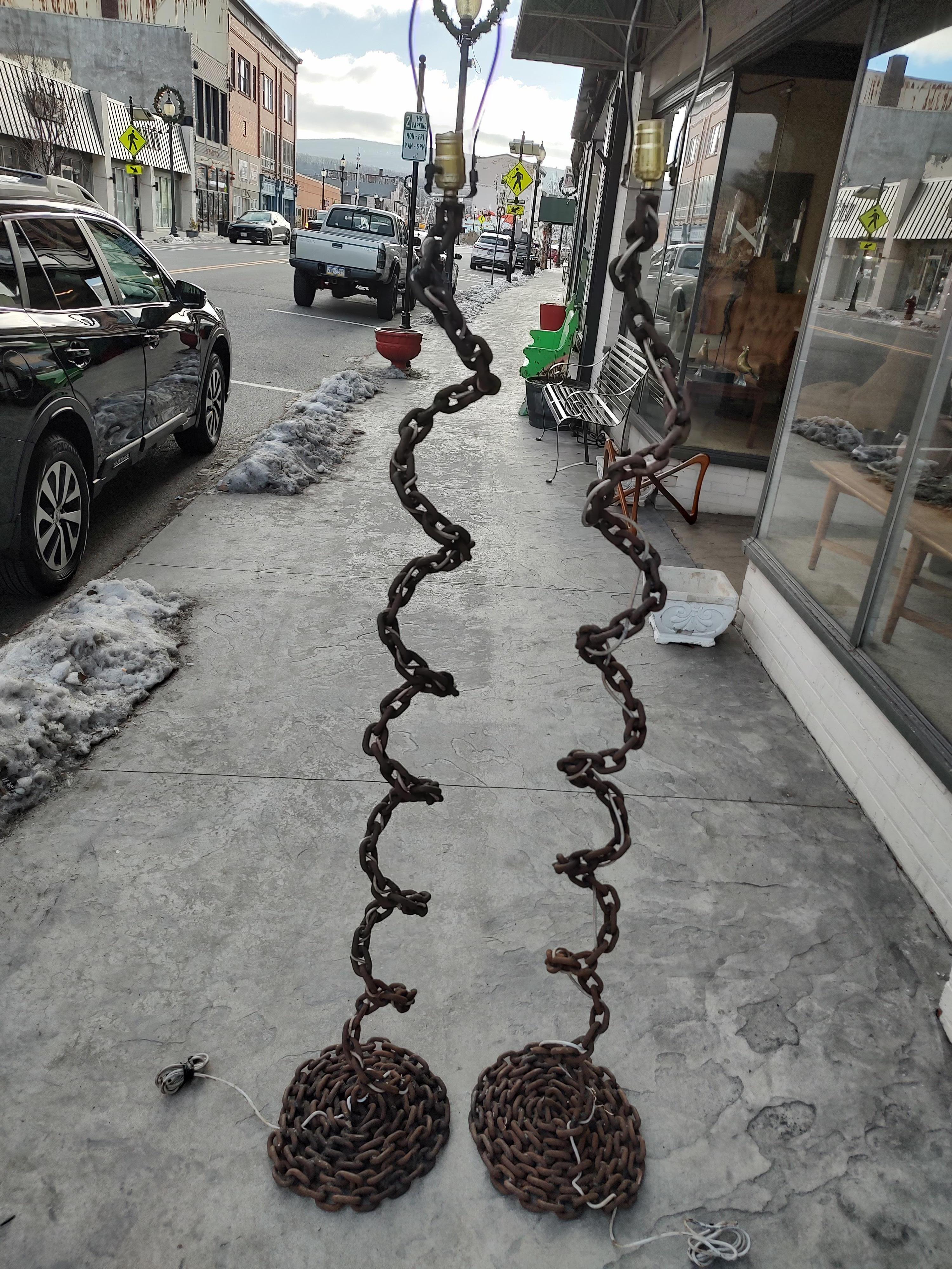 Mid-Century Modern Sculptural Welded Rigid Iron Rope Brutalist Floor ...