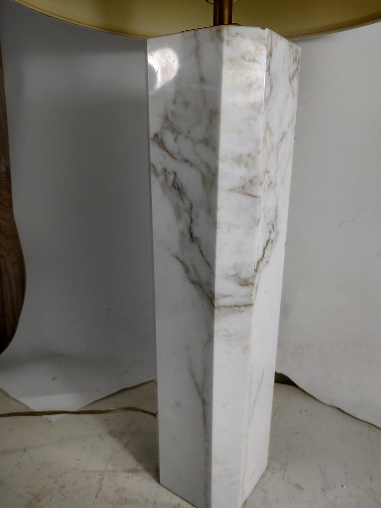 Mid-Century Modern Sculptural Octagonal Marble Table Lamp T H Robsjohn ...
