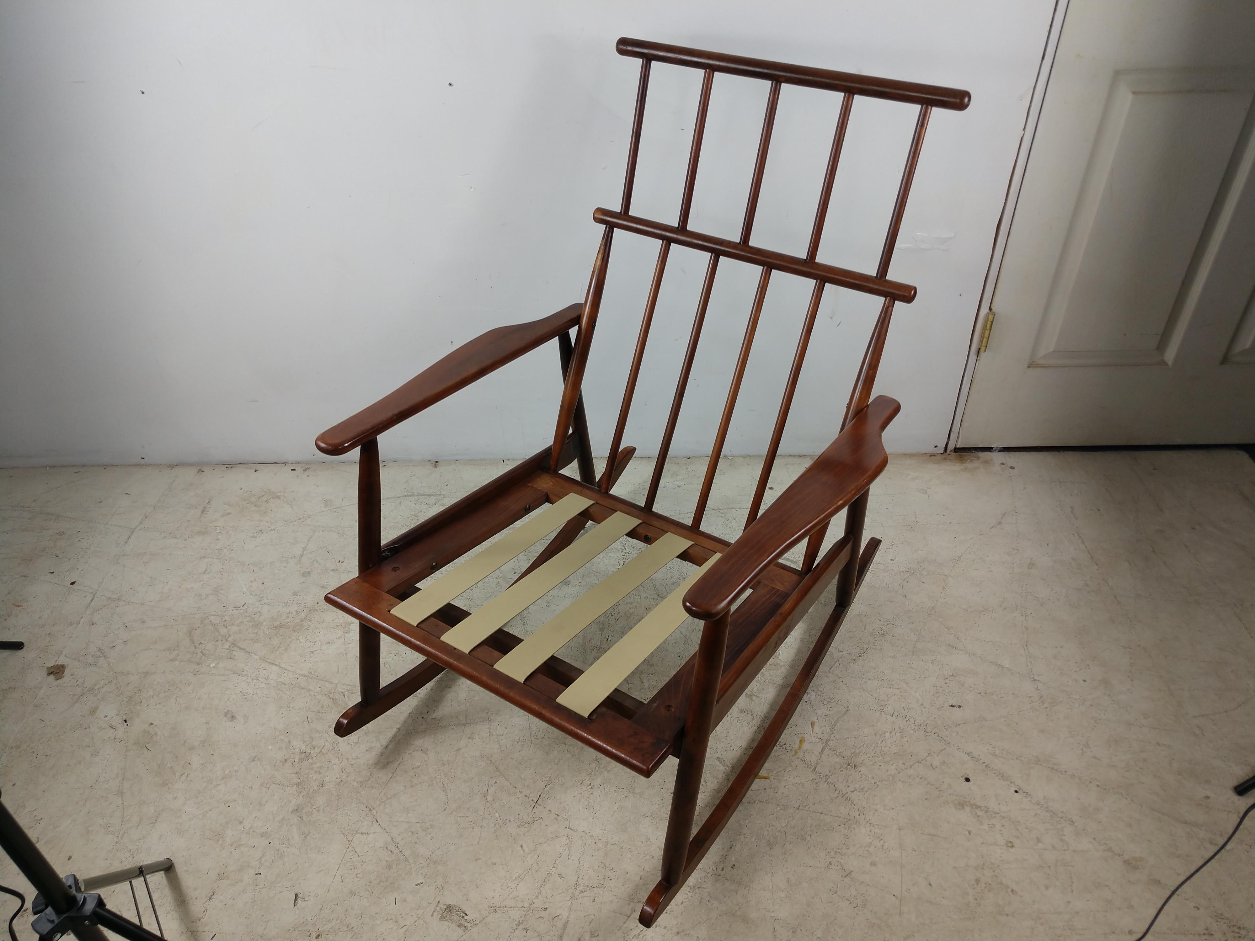 Mid-Century Modern Sculptural Danish Rocking Chair, c1955 For Sale at ...