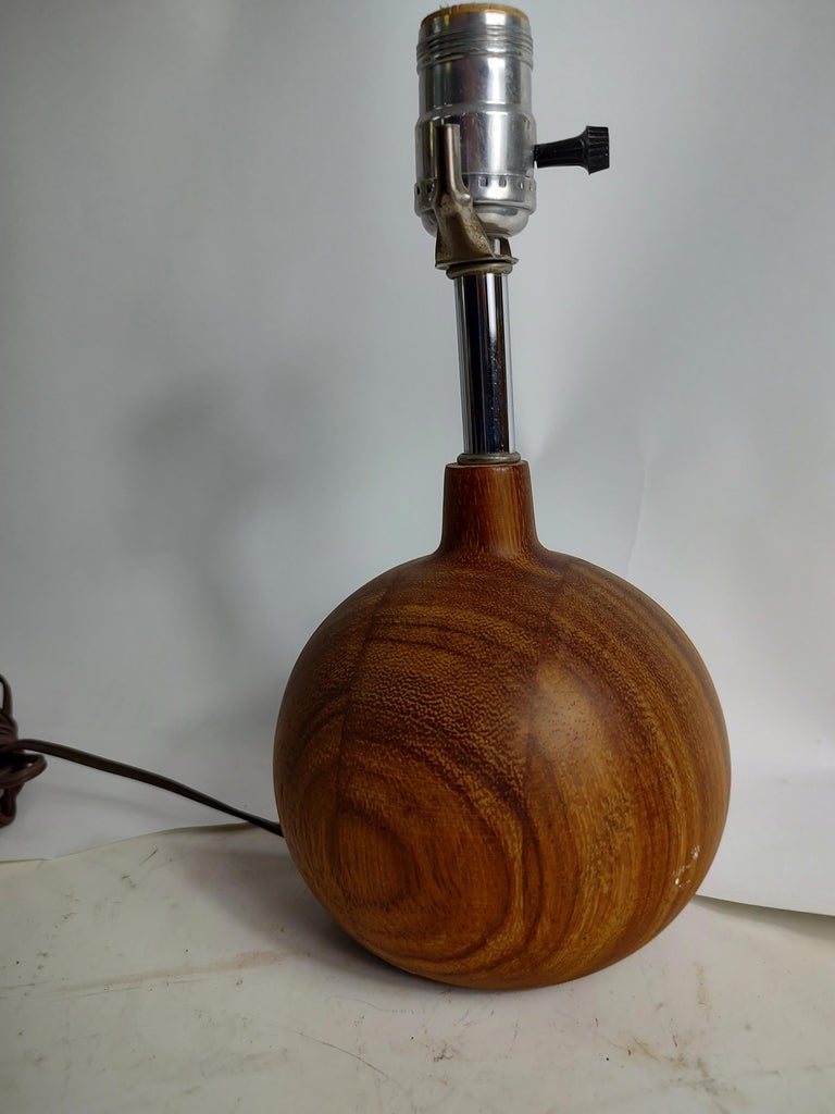 Mid-Century Modern Sculptural Scandinavian Teak Squat Bottle Form Table ...