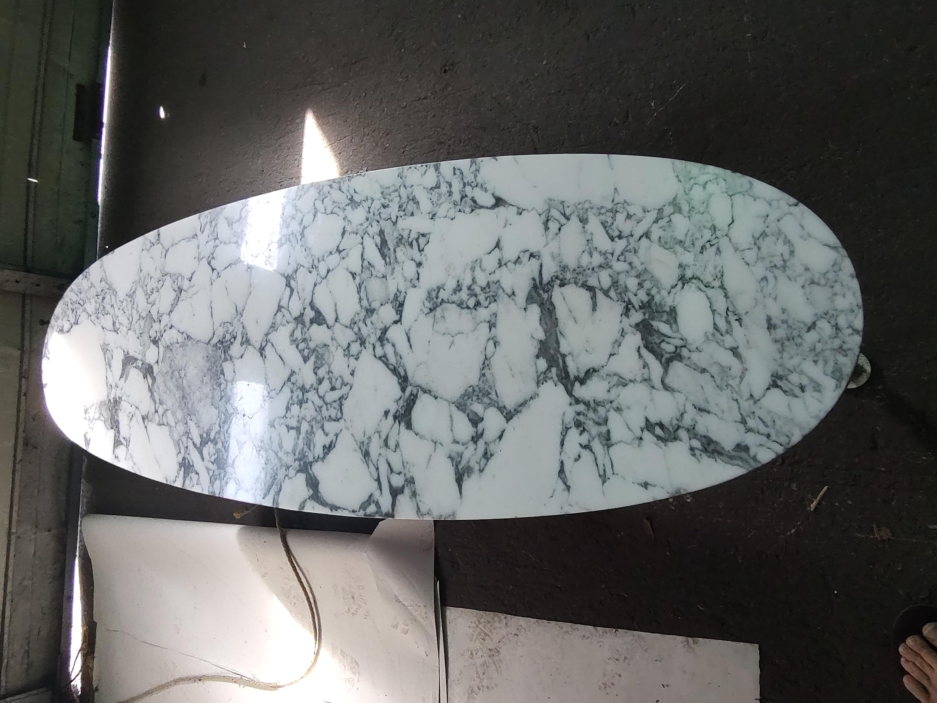 Mid-Century Modern Sculptural Surfboard Shaped Marble Top Cocktail ...