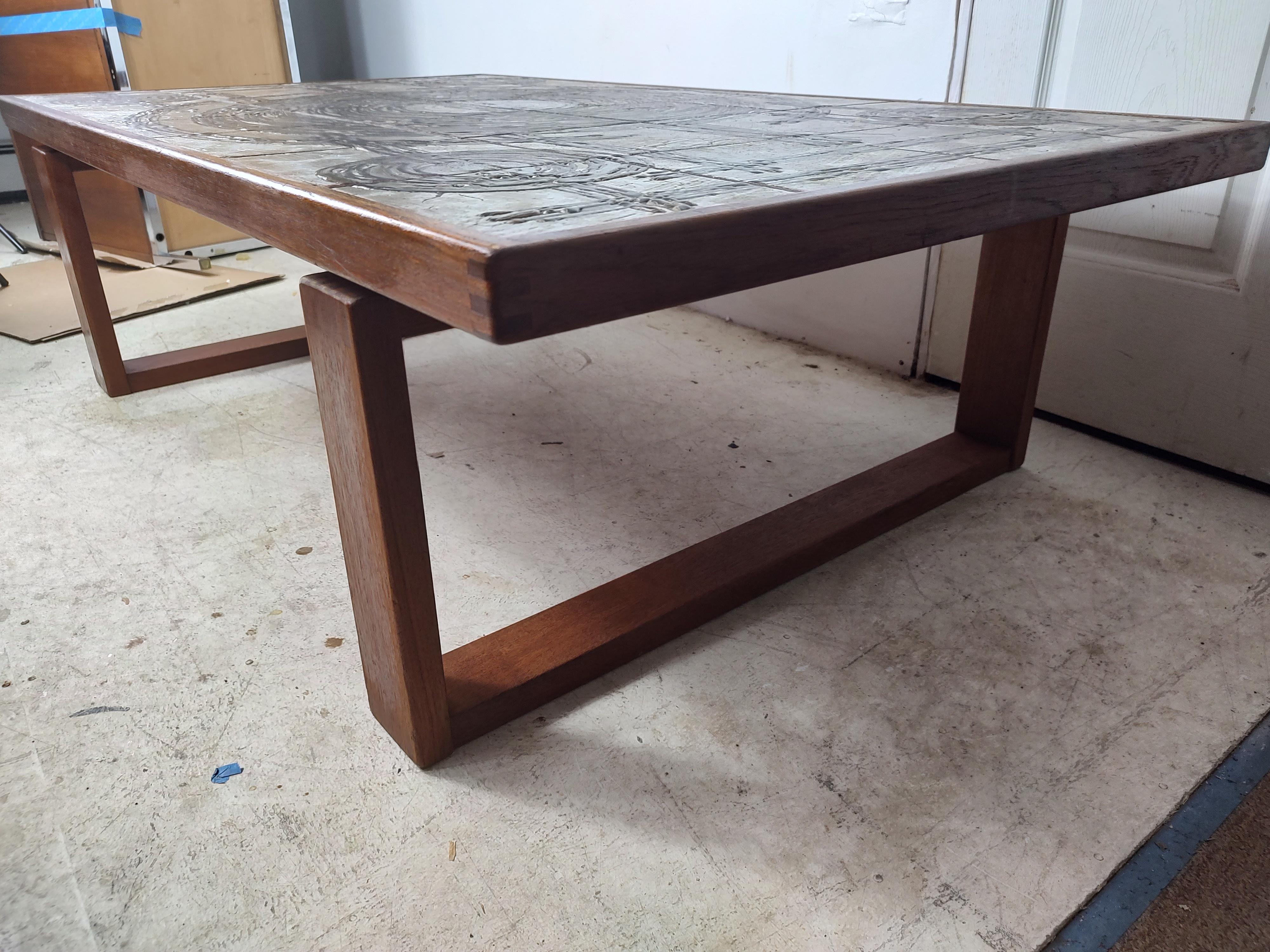 Mid-Century Modern Sculptural Tile Top Cocktail Table by Ox-Art For Sale at 1stDibs | sculptural ...