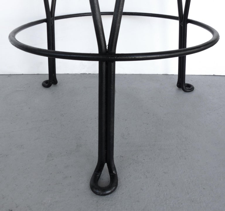 Mid-Century Modern Sculptural Wrought Iron Bar Stools at 1stDibs