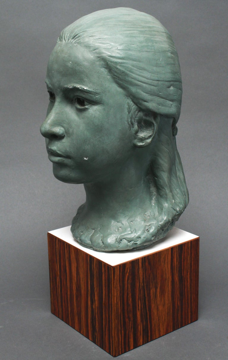 Mid-Century Modern Sculpture Bust of a Young Girl For Sale at 1stDibs ...