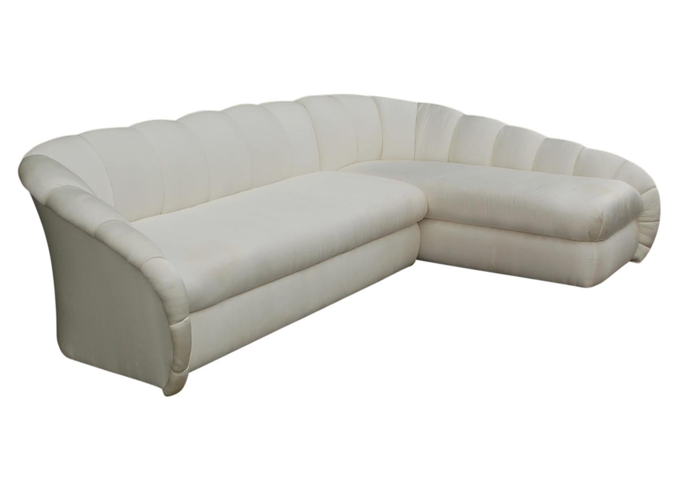 Mid-Century Modern Sectional Sofa Channel Back by Directional in Art ...