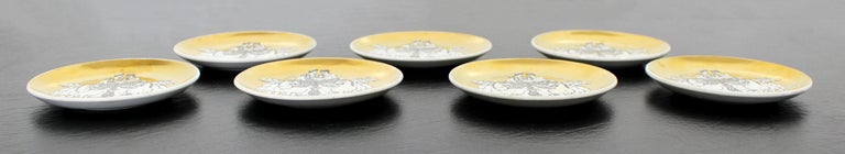 Mid-Century Modern Set 6 Fornasetti for Saks Roman Chariot Coasters ...