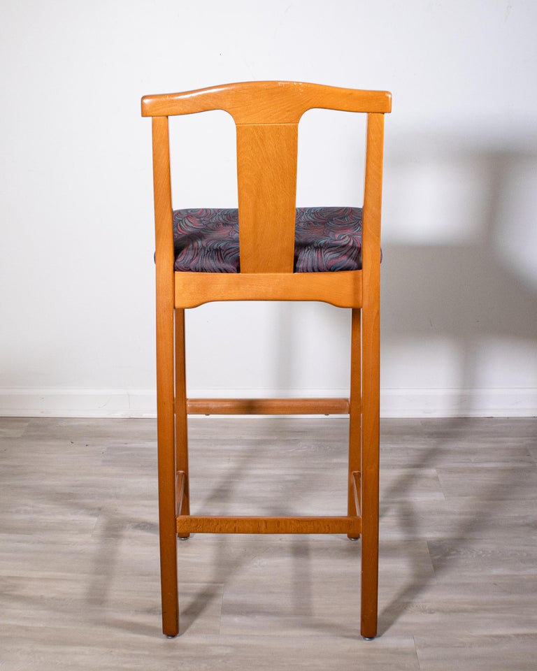 Mid-Century Modern Set of 4 Loewenstein Honey Oak Barstools Bar Height ...