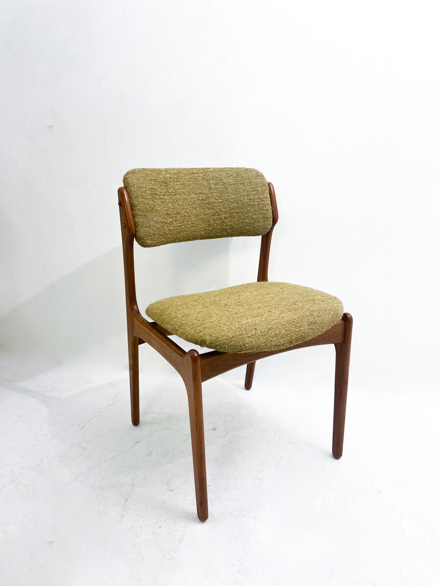 Mid-Century Modern Set of 6 Chairs by Eric Buch, Denmark, Teck, 1960s ...