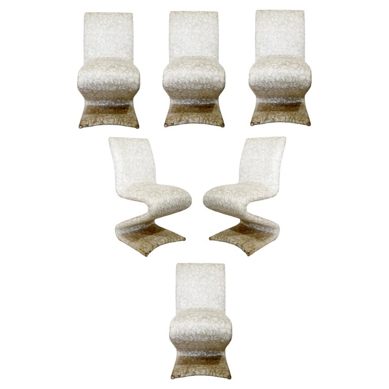 Mid-Century Modern Set of Gaston Rinaldi 6 Cantilever Z Side Dining ...