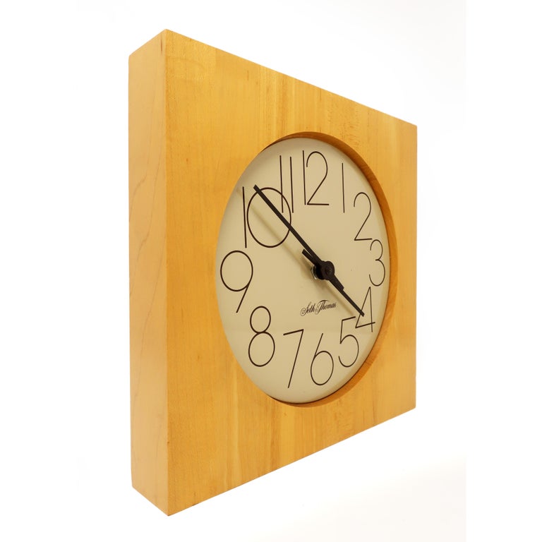 Mid-Century Modern Seth Thomas Wall Clock at 1stDibs