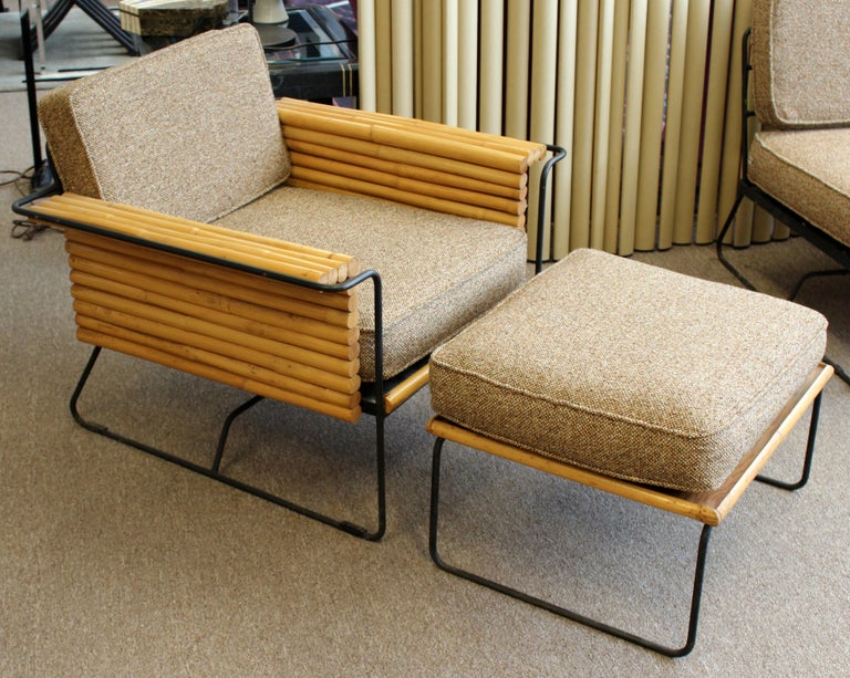 Mid-Century Modern Shirley Ritts Bamboo Wrought Iron Ski Chair and ...