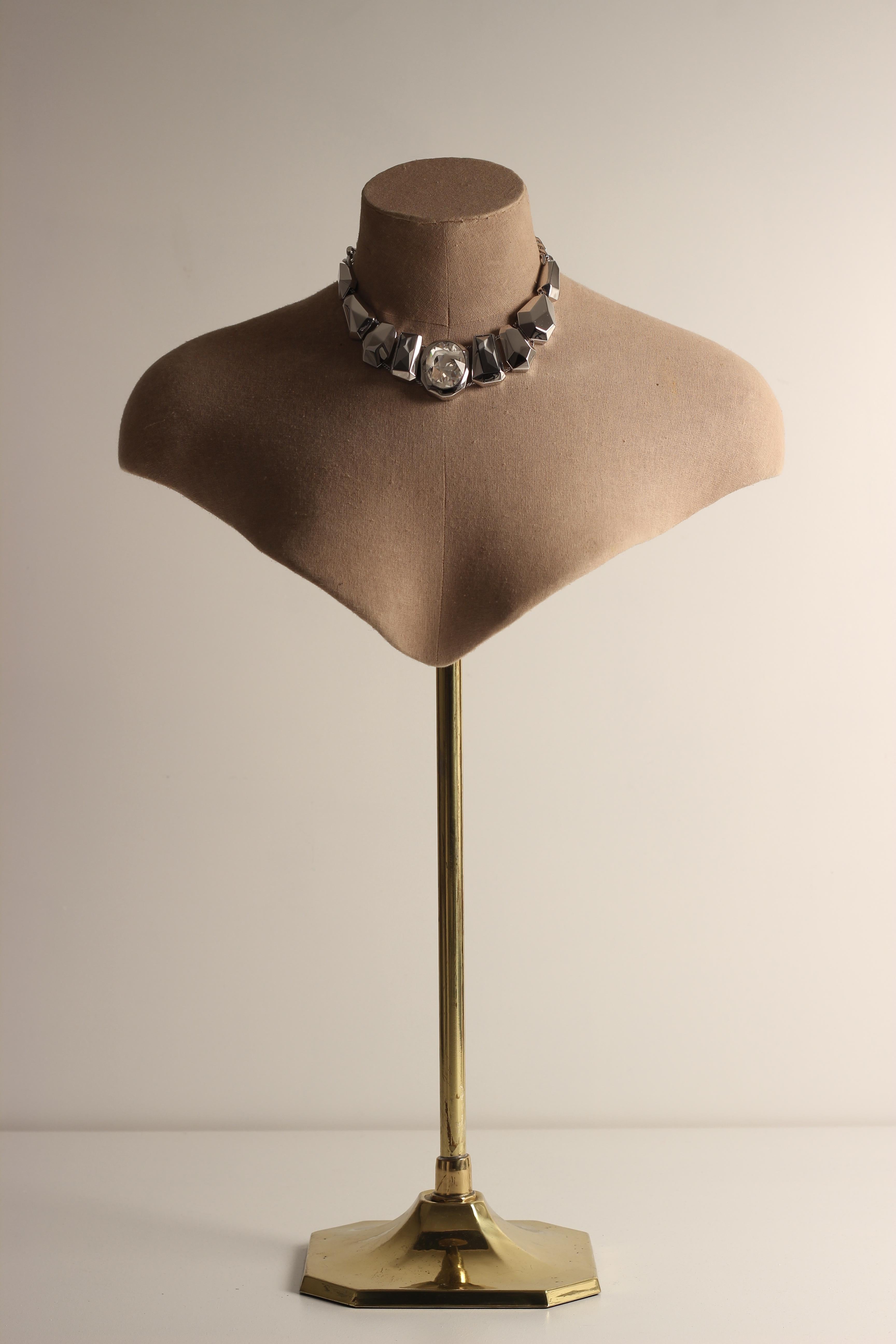 Mid-Century Modern Shop Display Female Bust with Extendable Brass Stand ...