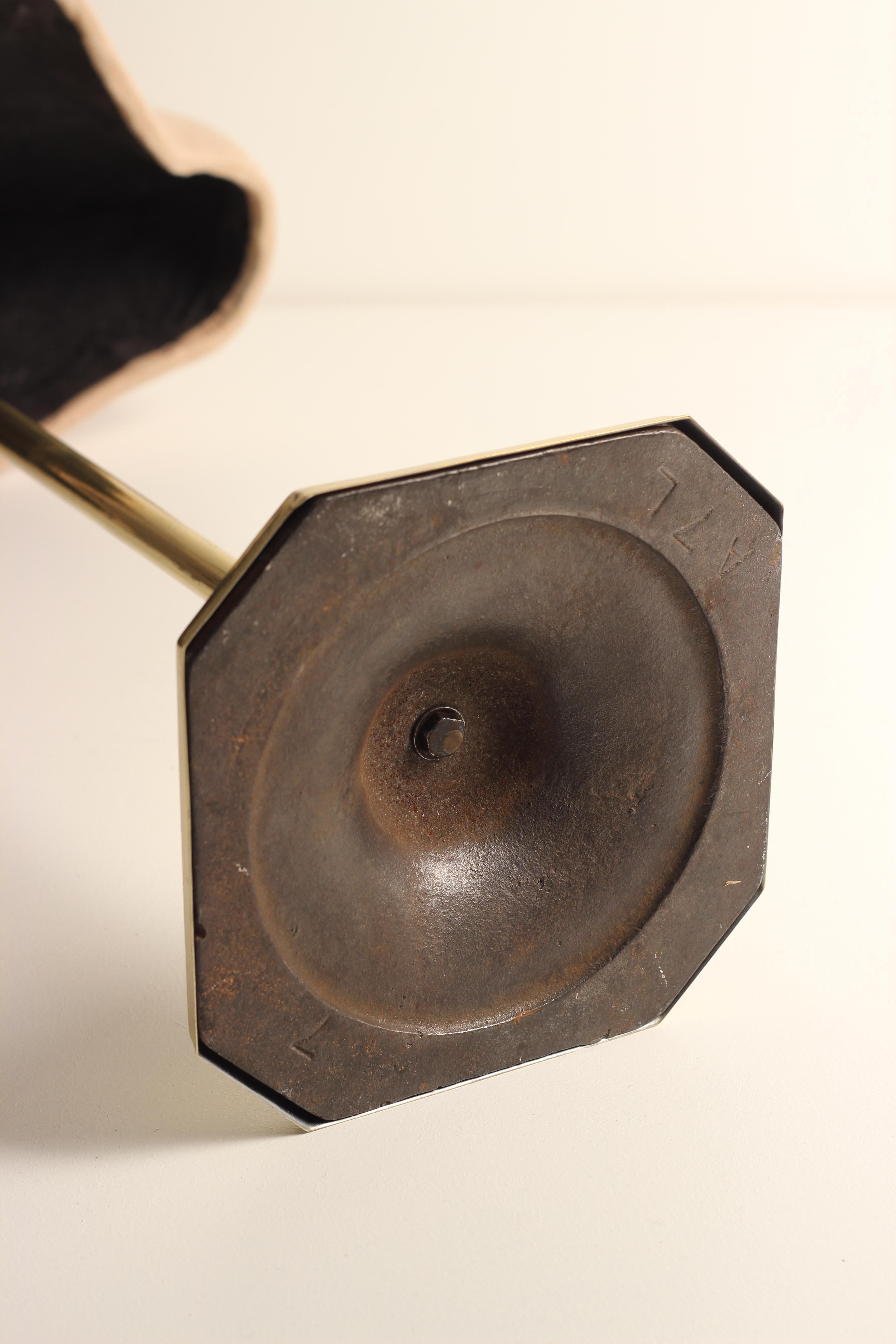 Mid-Century Modern Shop Display Female Bust with Extendable Brass Stand ...