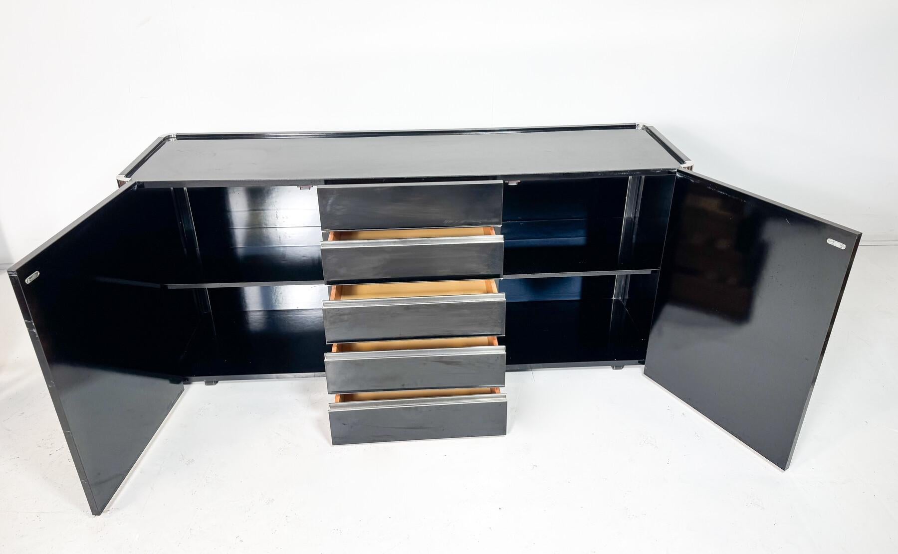 Mid-Century Modern Sideboard by Willy Rizzo for Mario Sabot, 1970s. For ...