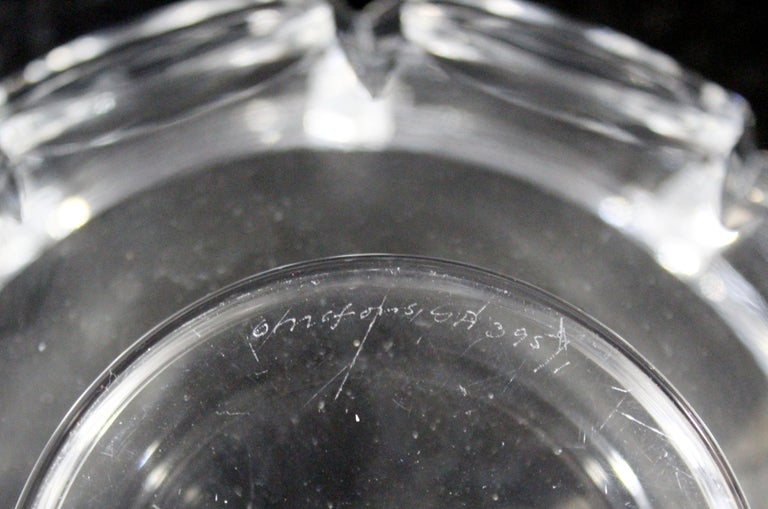 Mid-Century Modern Signed Glass Art Bowl Table Orrefors at 1stDibs