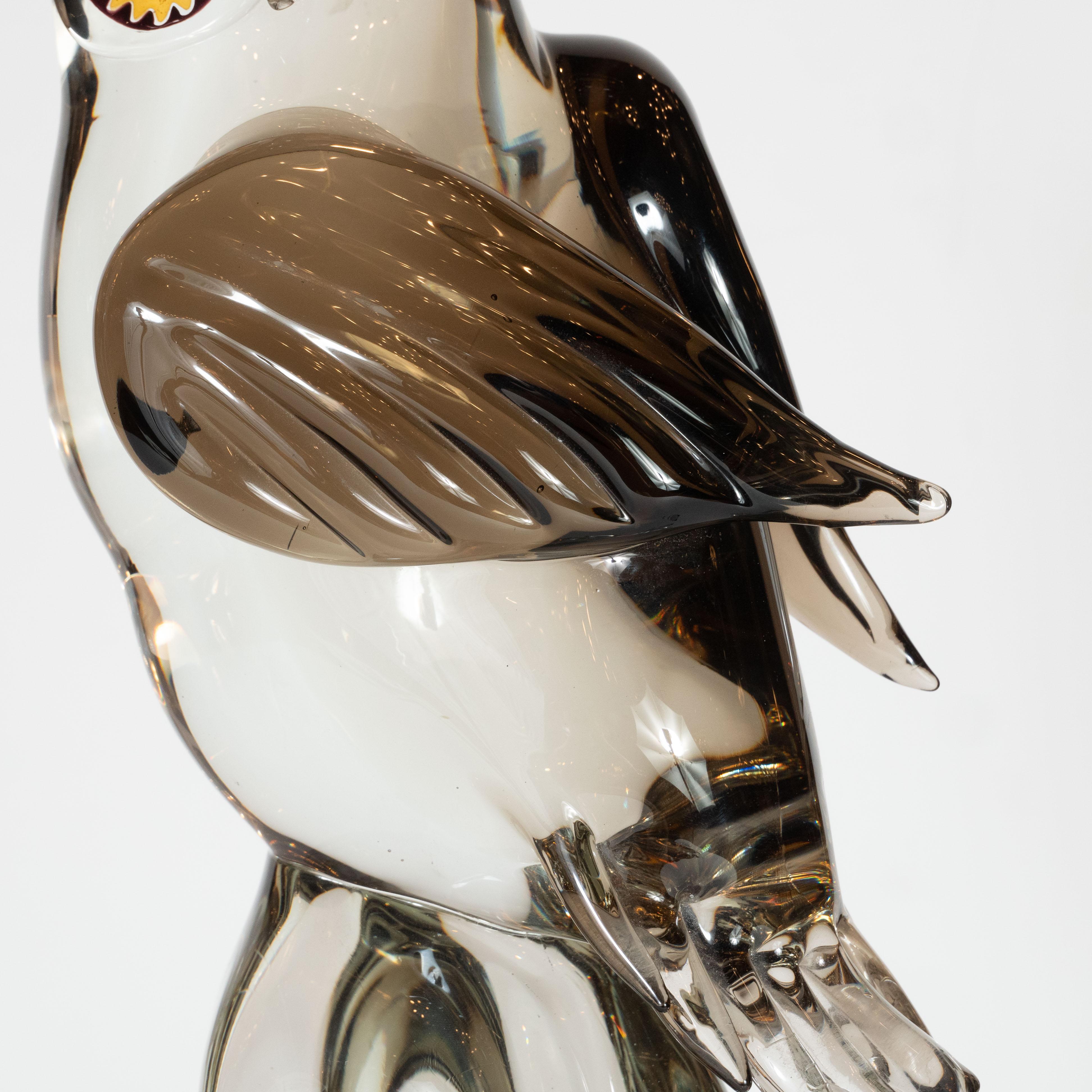 Mid-Century Modern Signed Hand Blown Murano Owl Sculpture by Licio ...