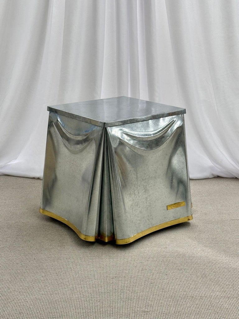 Mid-Century Modern Signed John Dickinson Galvanized Steel Drape End ...
