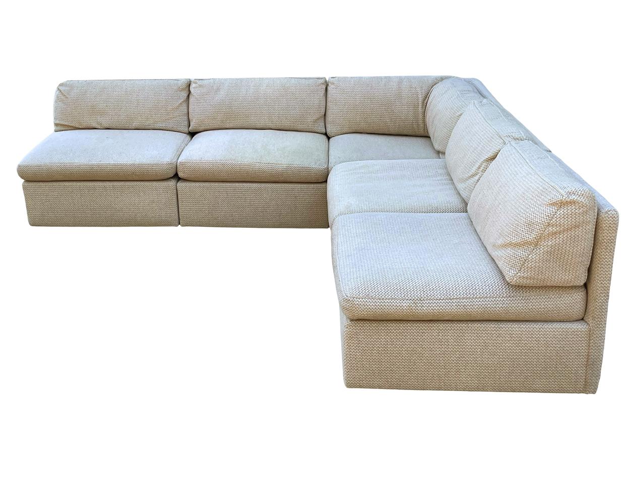 Mid Century Modern Signed Milo Baughman Modular L Shape Sectional Sofa ...