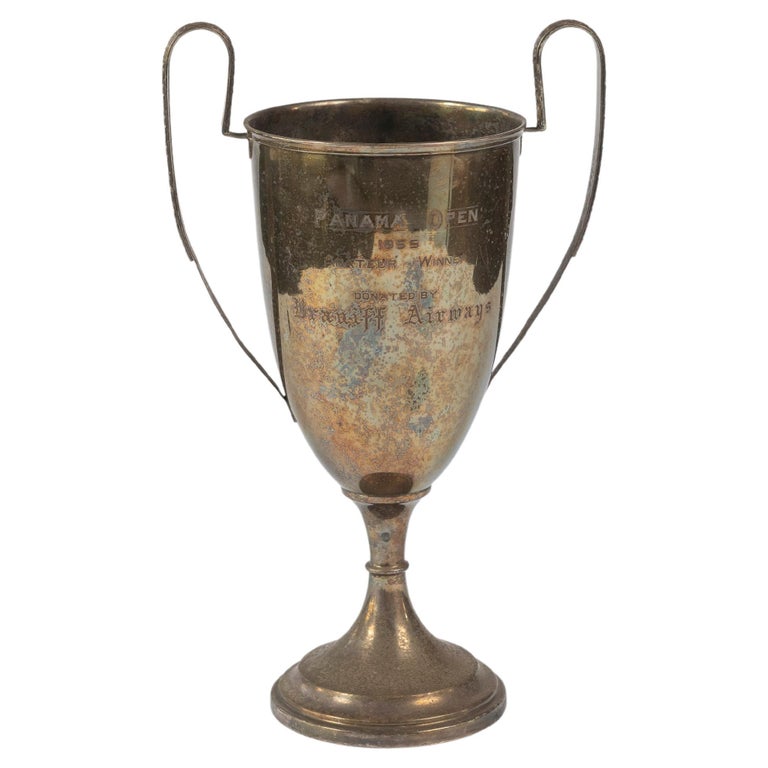 Mid Century Modern Silver Plate Trophy For Sale at 1stDibs