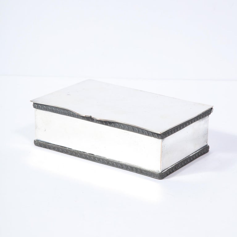 Mid-Century Modern Silver Plated Accessory Box For Sale at 1stDibs