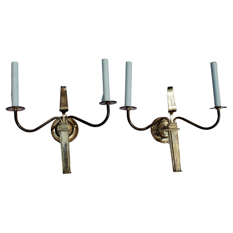 Mid-Century /Modern Silver plated Sconces For Sale at 1stDibs