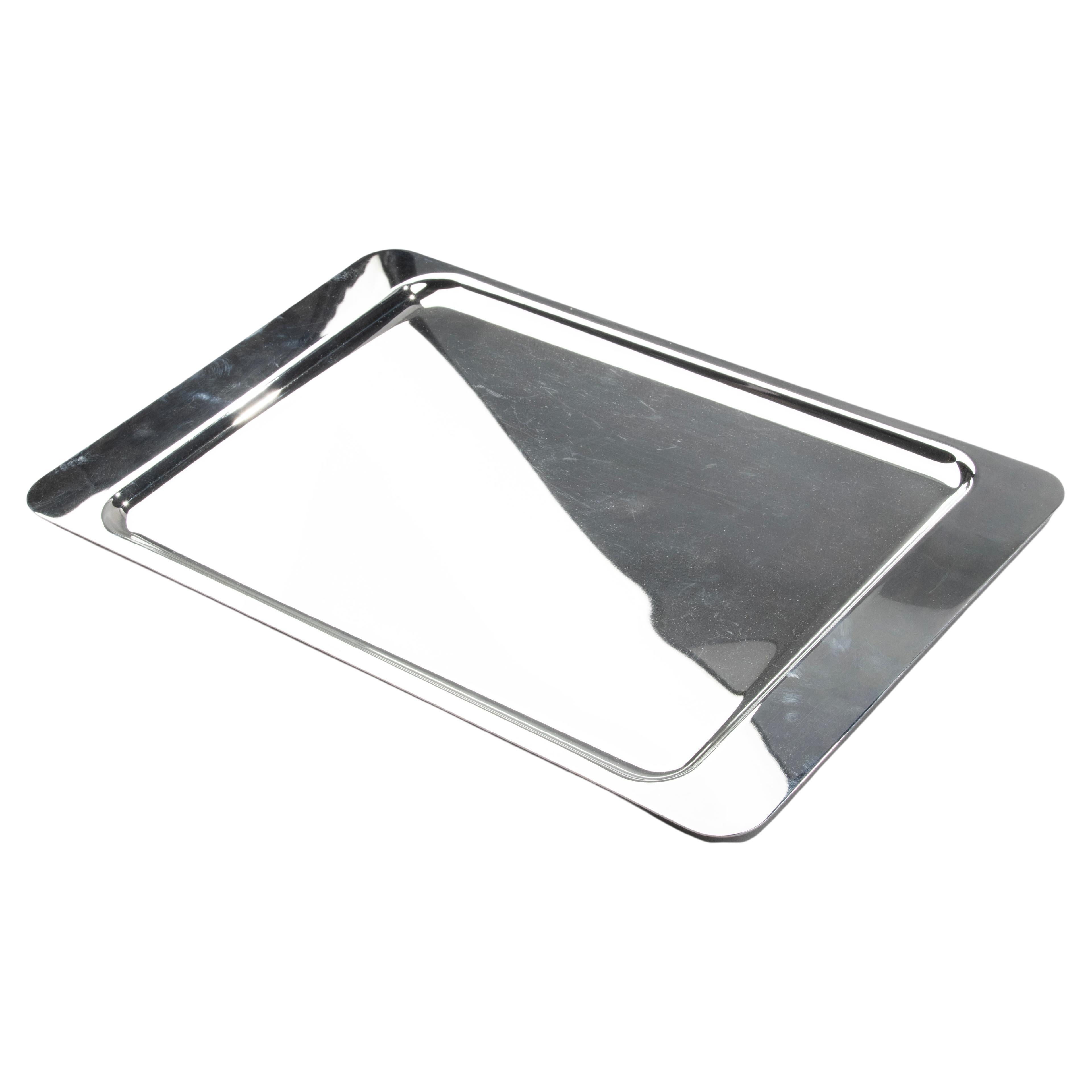 Mid Century Modern Silver Plated Serving Tray made by Christofle at 1stDibs