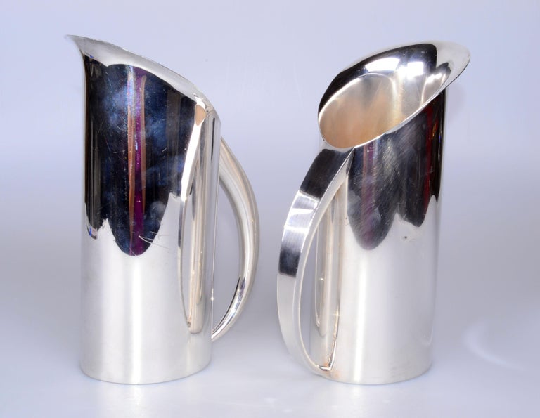 Mid-Century Modern Silver-Plated Streamline Pitchers Marked by St ...