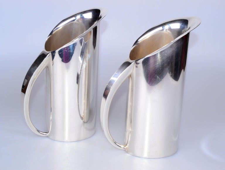 Mid-Century Modern Silver-Plated Streamline Pitchers Marked by St ...