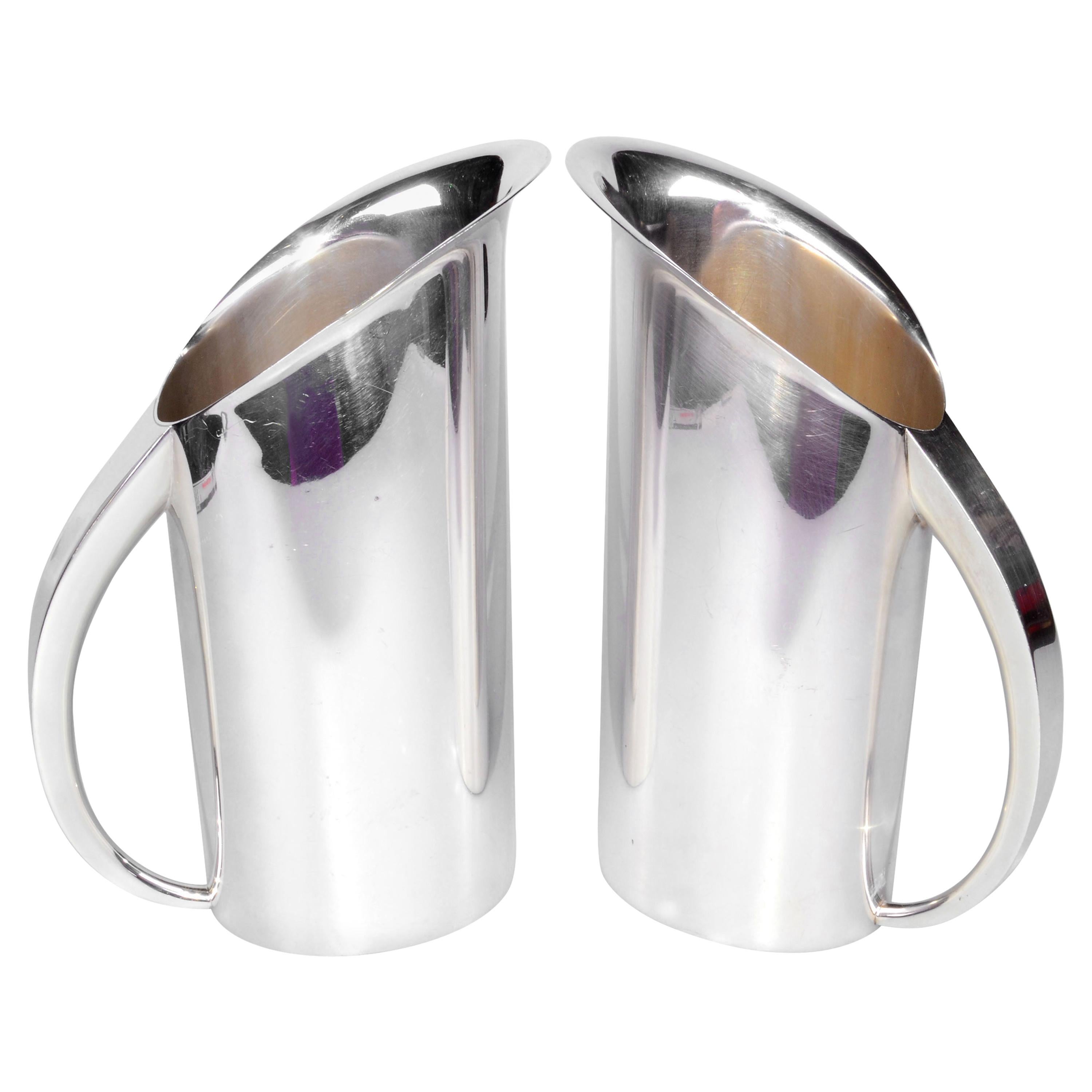 Mid-Century Modern Silver-Plated Streamline Pitchers Marked by St ...