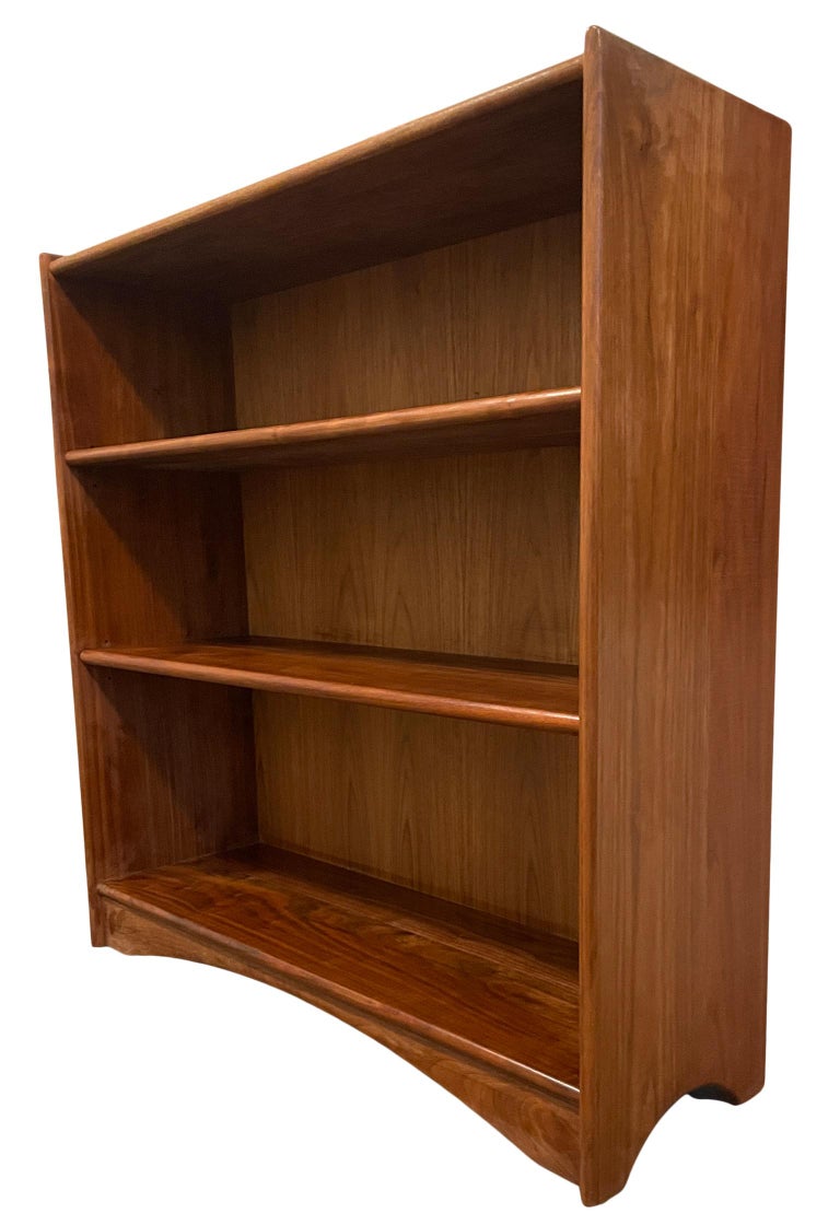 Mid-Century Modern Single 2 Shelf Bookcase Walnut American Studio Craft ...