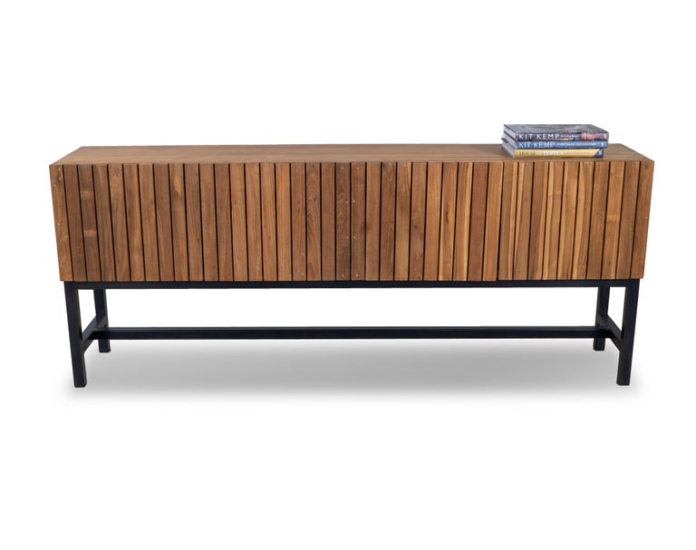 Mid-Century Modern Slat Front Console For Sale at 1stDibs