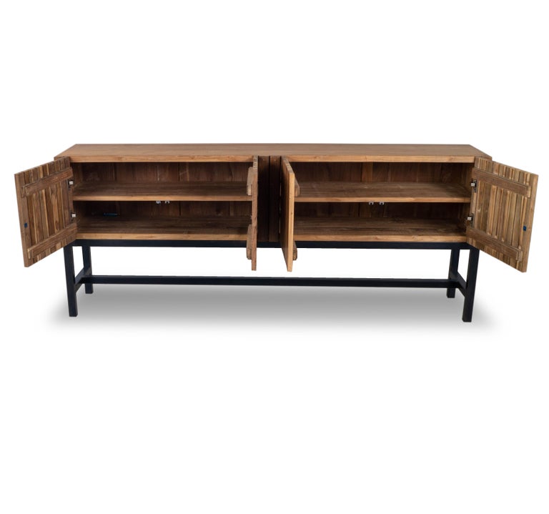 Mid-Century Modern Slat Front Console For Sale at 1stDibs