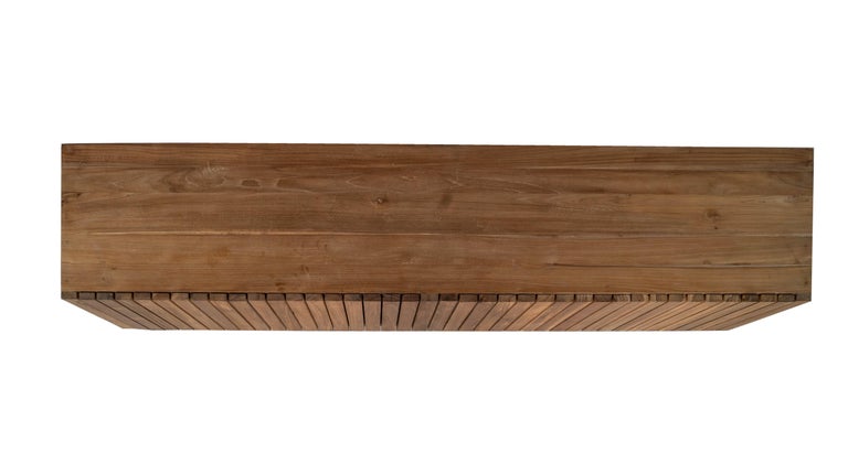 Mid-Century Modern Slat Front Console For Sale at 1stDibs
