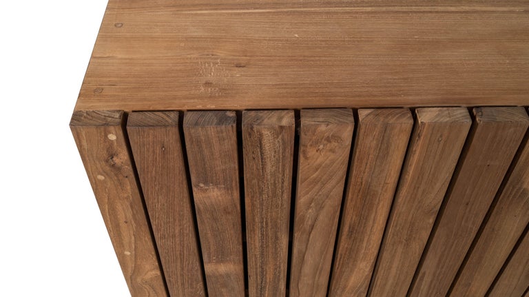 Mid-Century Modern Slat Front Console For Sale at 1stDibs