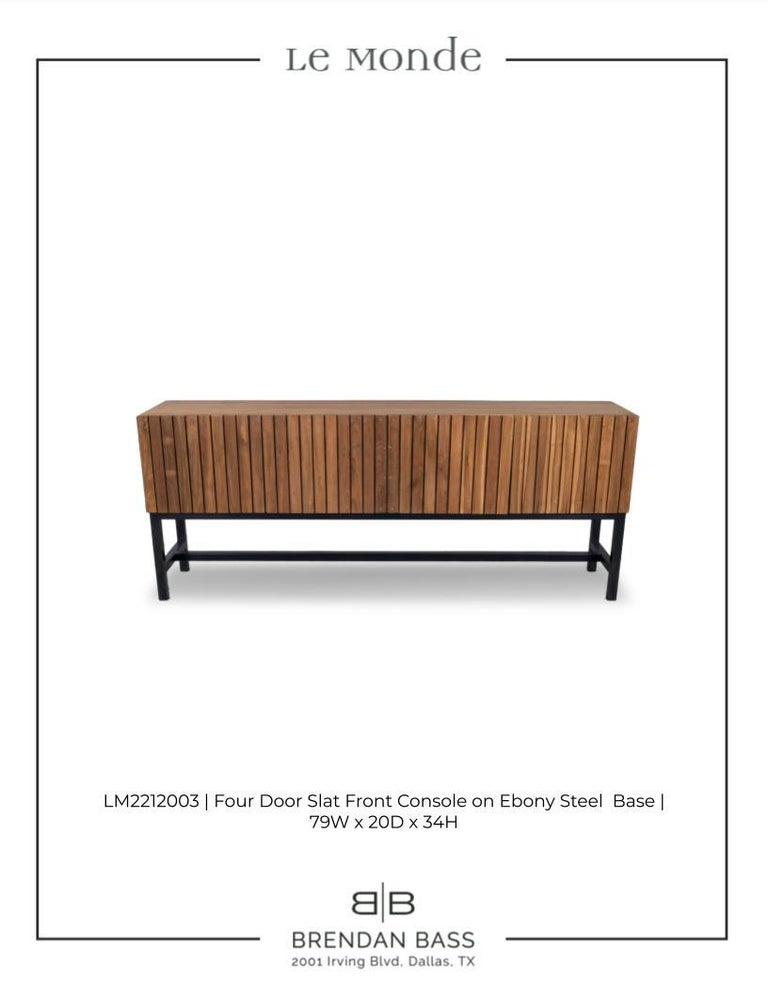Mid-Century Modern Slat Front Console For Sale at 1stDibs
