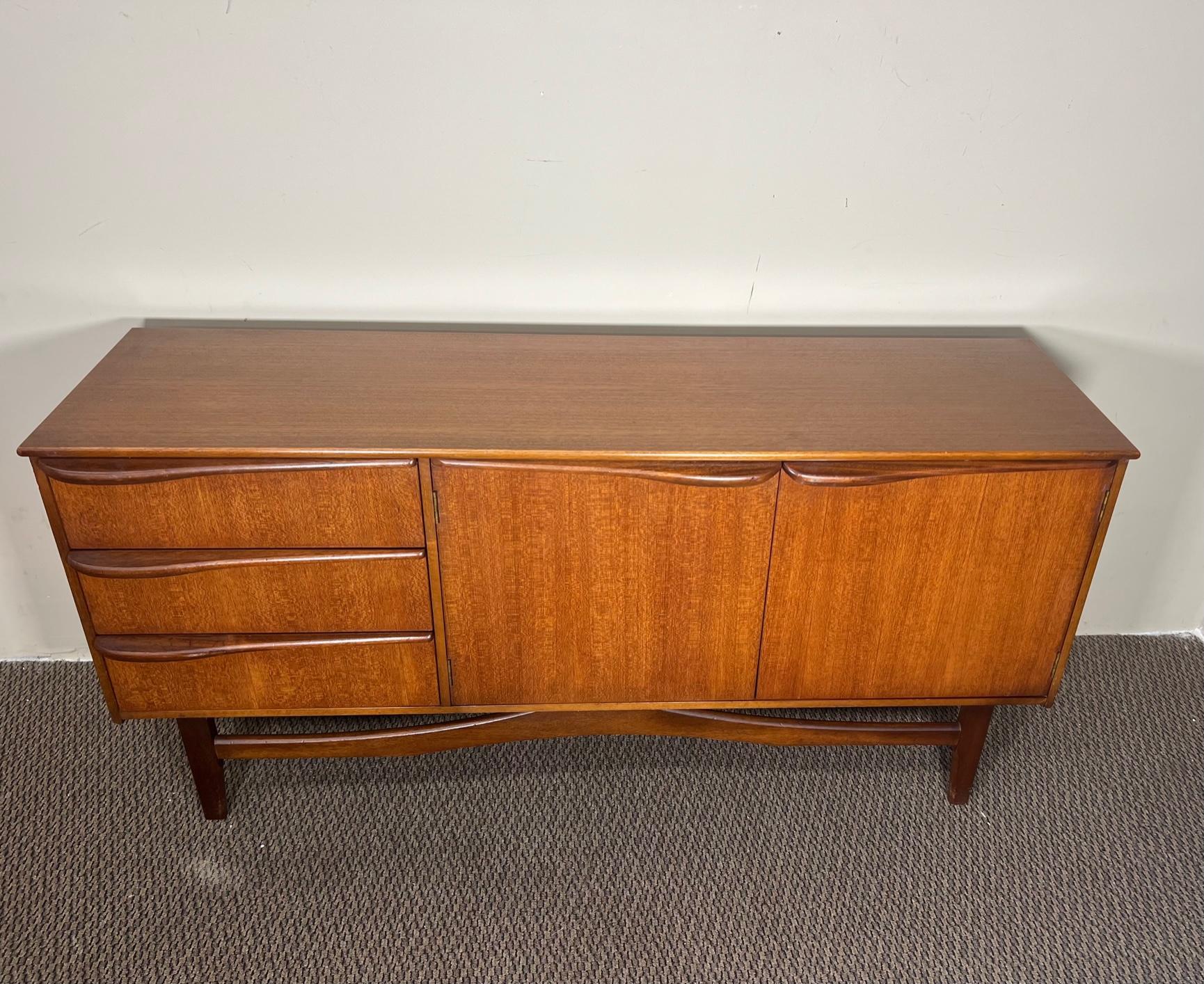 Mid-Century Modern Small 5ft Teak Credenza Made in England at 1stDibs