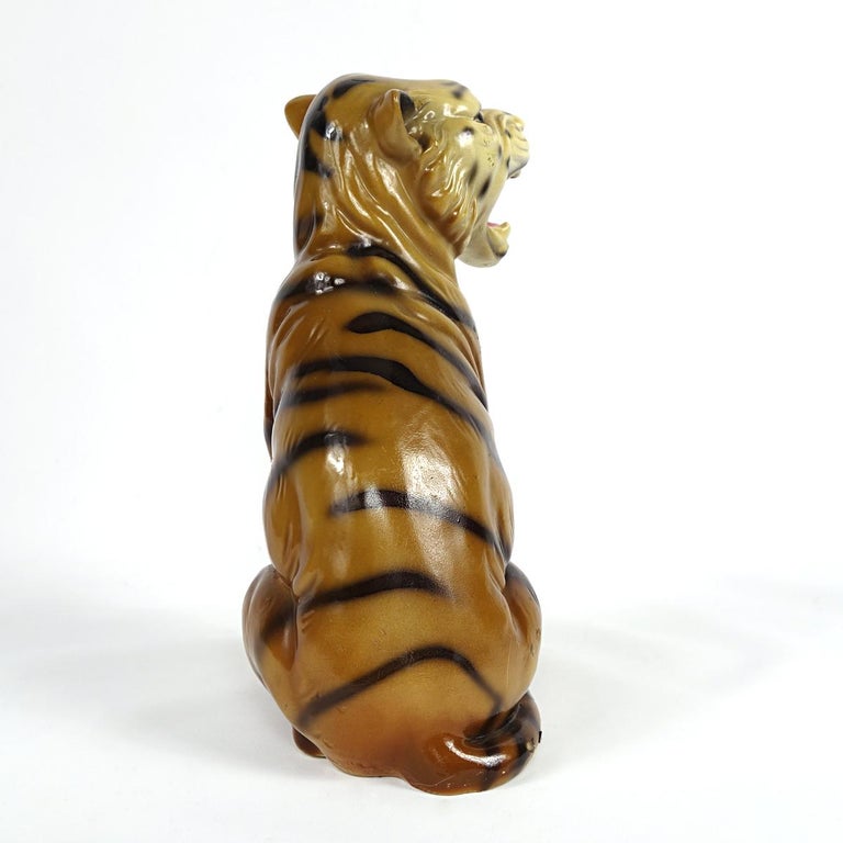 Mid-Century Modern Small Ceramic Tiger in the Style of Ronzan For Sale ...