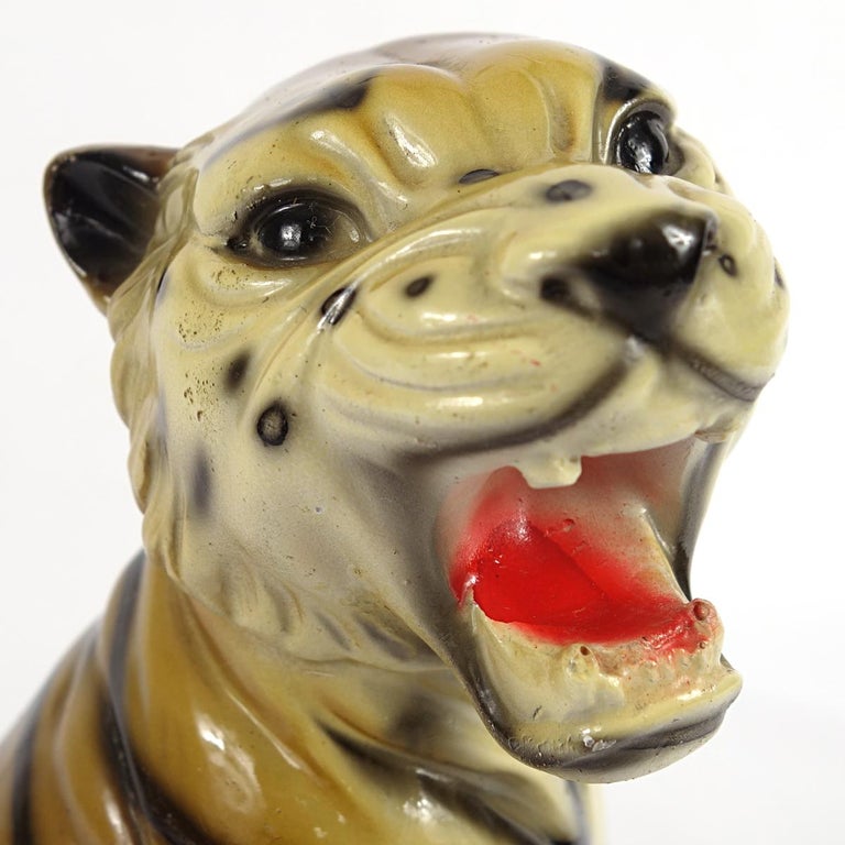 Mid-Century Modern Small Ceramic Tiger in the Style of Ronzan For Sale ...