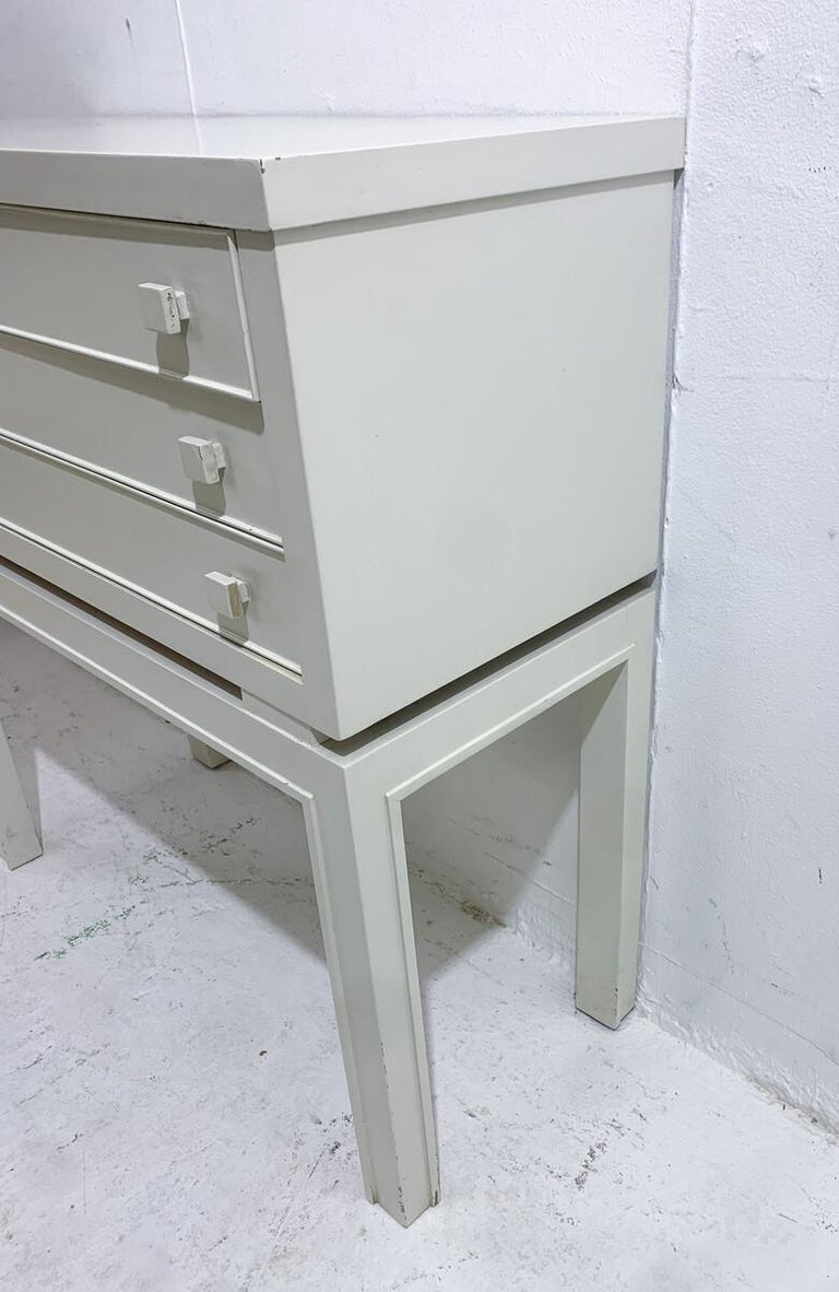 Mid-Century Modern Small Chest by Emiel Veranneman, White Wood, 1958 ...