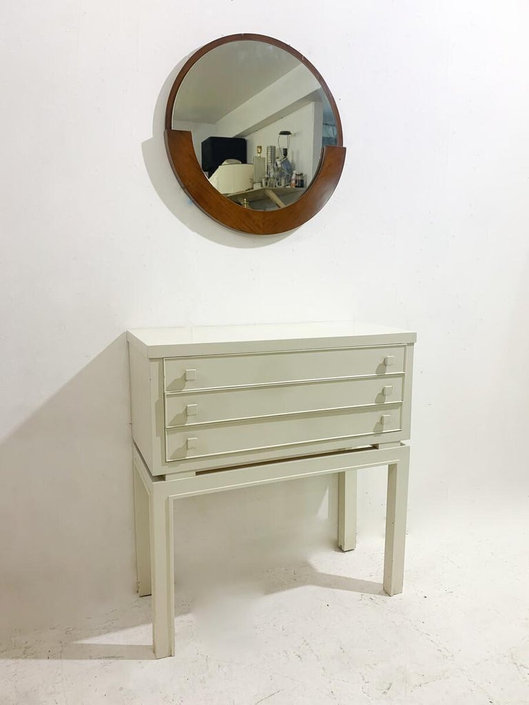 Mid-Century Modern Small Chest by Emiel Veranneman, White Wood, 1958 ...