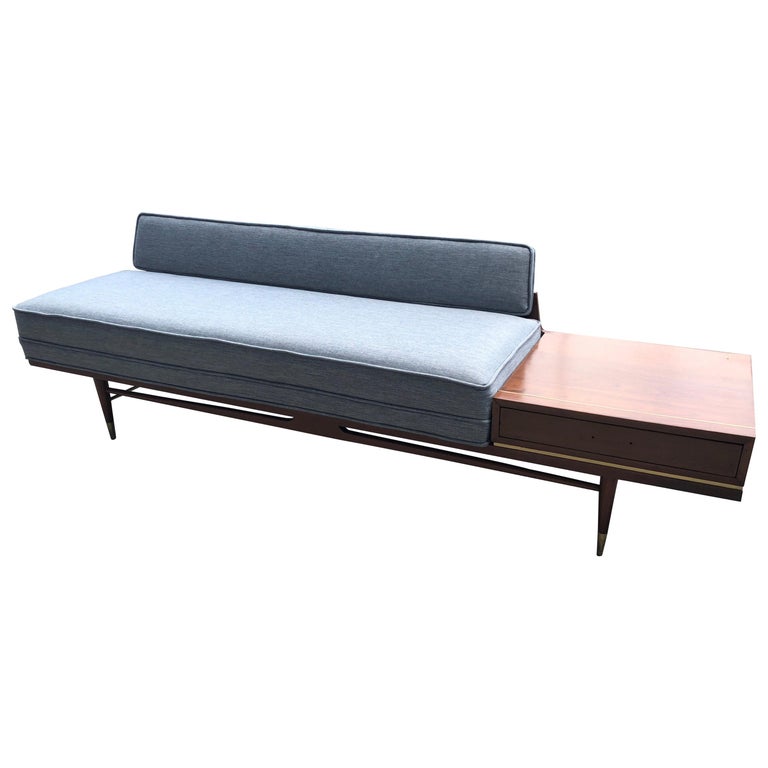 Mid-Century Modern Sofa with End Table at 1stDibs