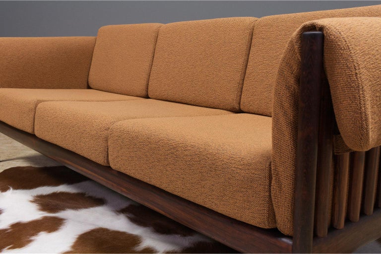 Mid-Century Modern Sofa with Slat Back by Johannes Andersen, 1950s ...