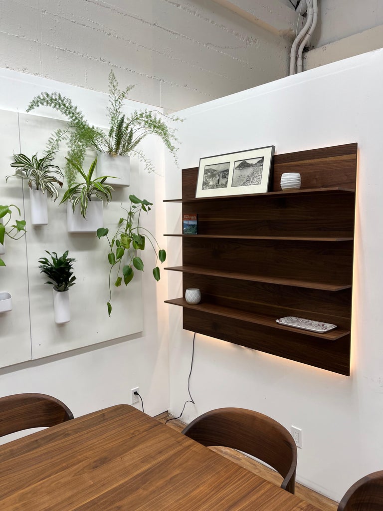 Mid-Century Modern Solid Wood Shelving Unit For Sale at 1stDibs