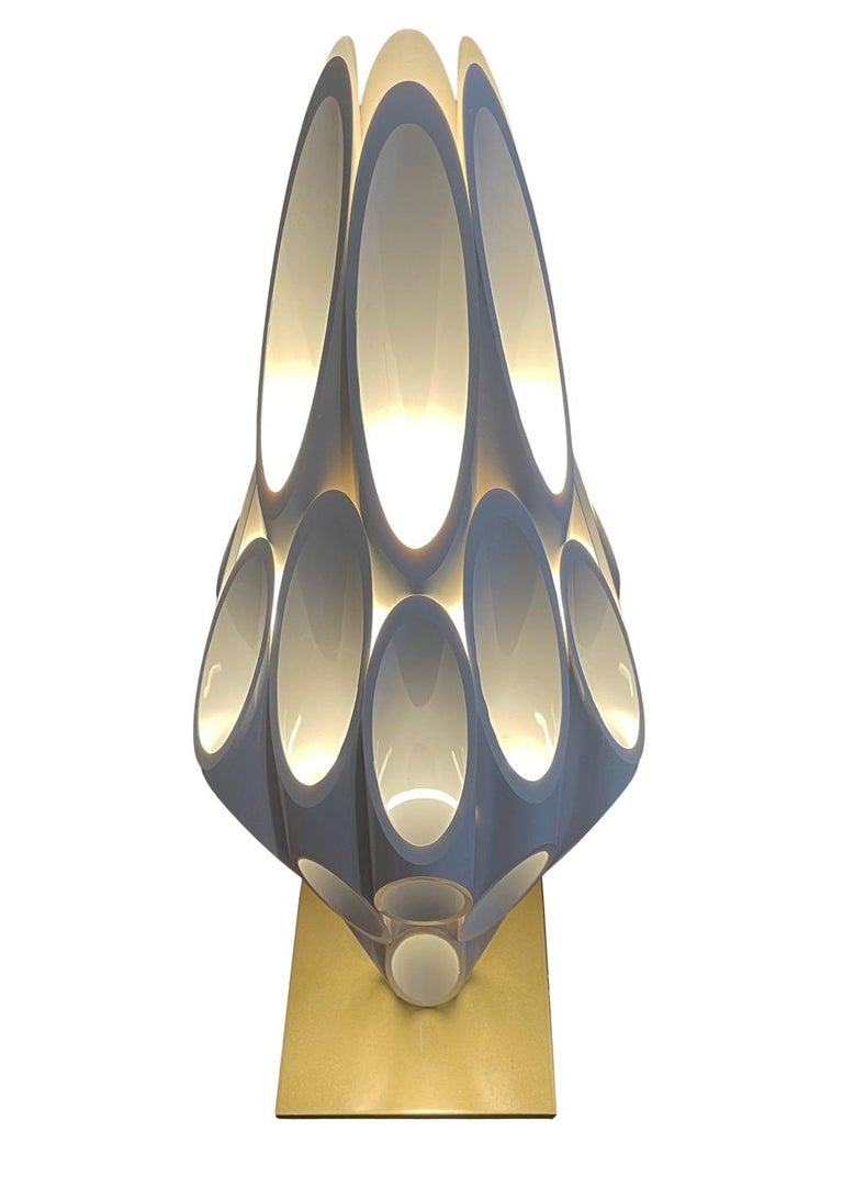 Mid-Century Modern Space Age Modern Tubular Table Lamp After Rougier ...