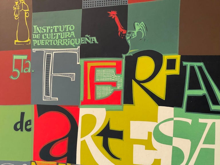 Mid-Century Modern Spanish Graphic Art Screen Print by Homar For Sale ...