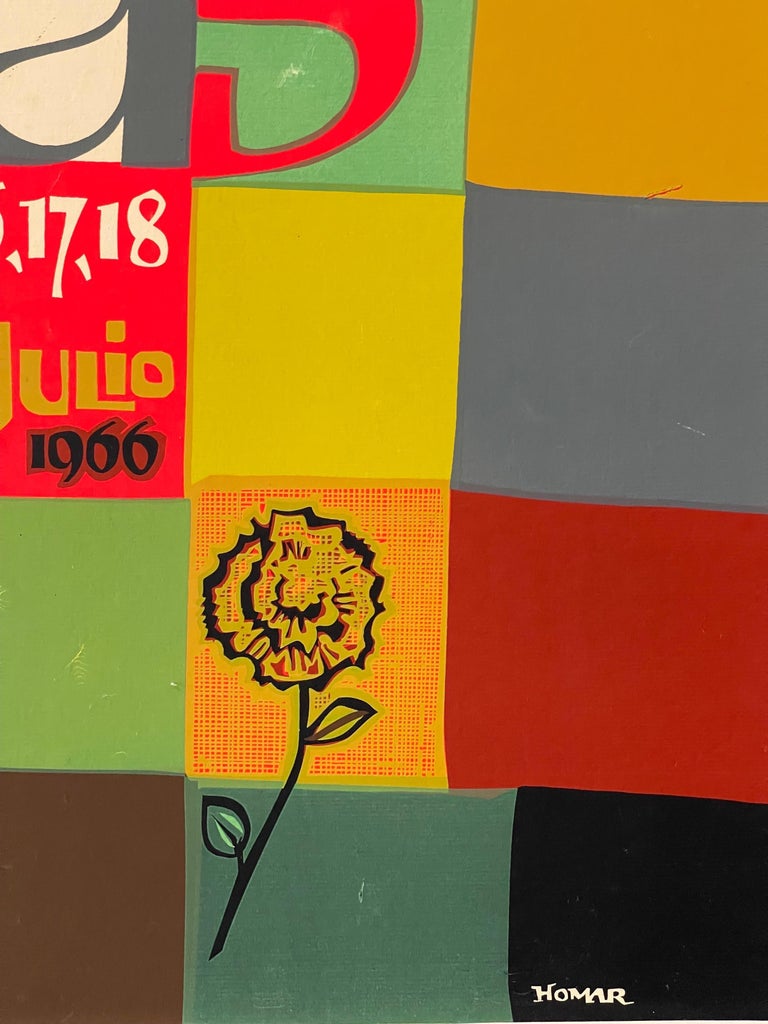 Mid-Century Modern Spanish Graphic Art Screen Print by Homar For Sale ...