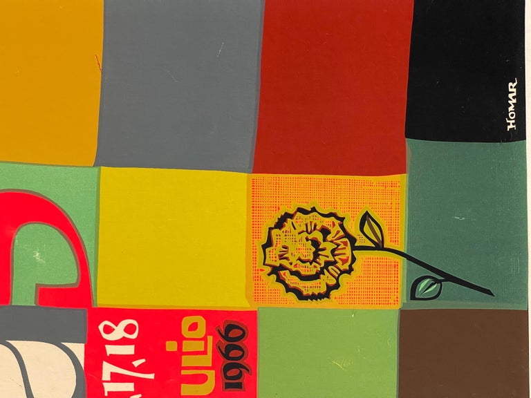 Mid-Century Modern Spanish Graphic Art Screen Print by Homar For Sale ...