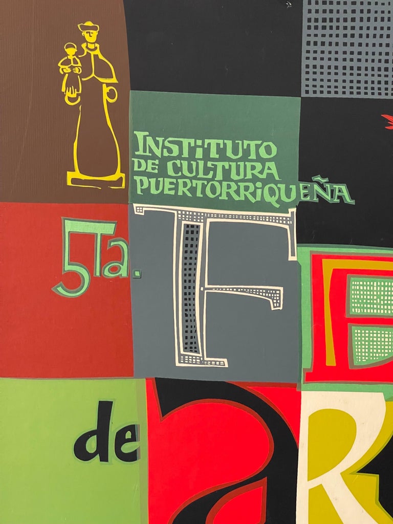 Mid-Century Modern Spanish Graphic Art Screen Print by Homar For Sale ...